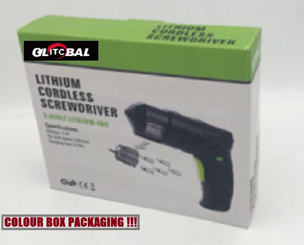 Revolver Style Electric Lithium-Ion Battery Cordless Screwdriver Set ...