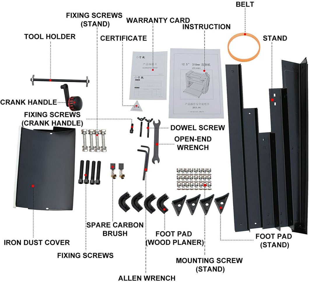 Powerful Electric Thickness Planer -Benchtop Planer Table Power Tool