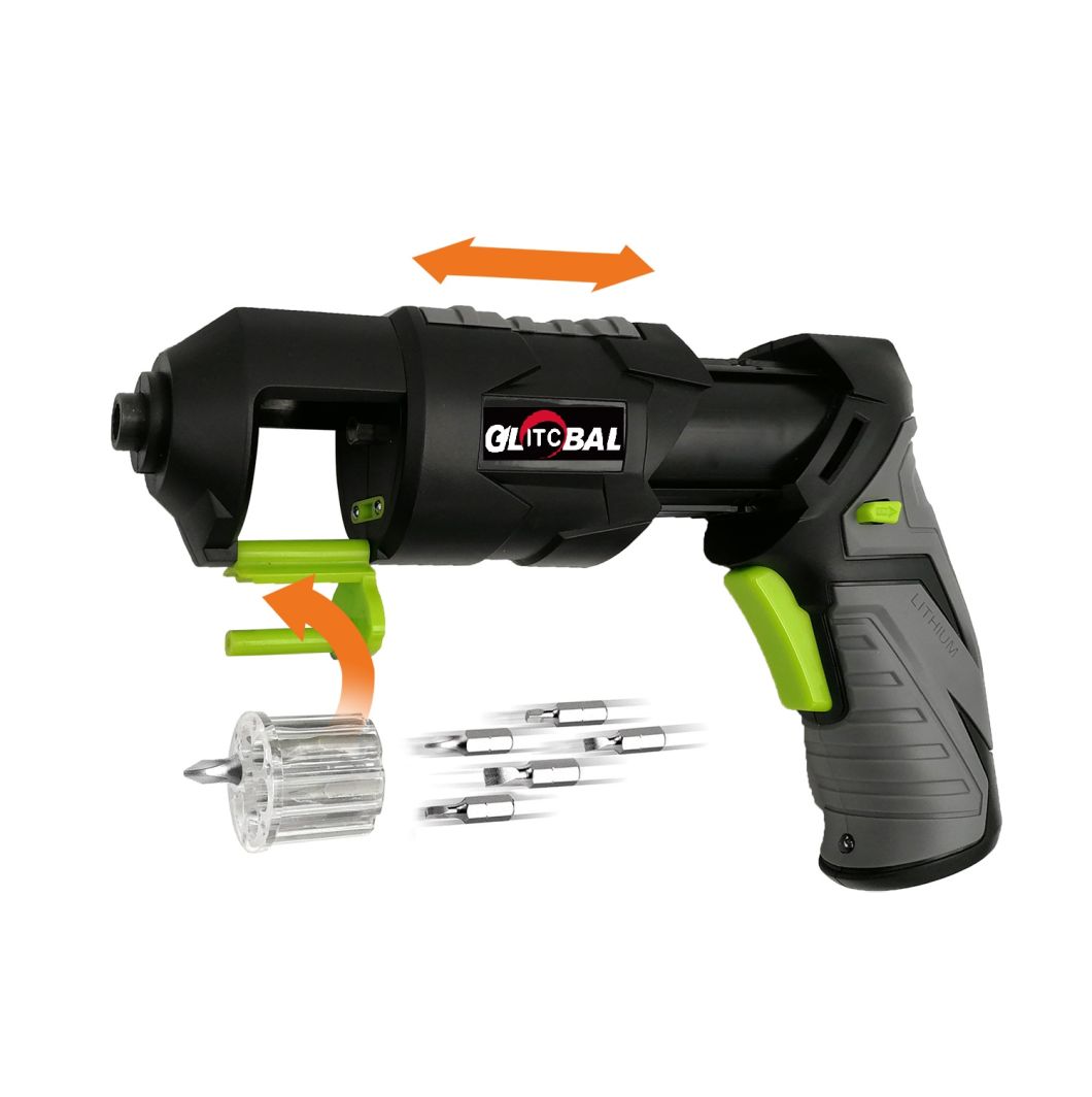 Revolver Style Electric Lithium-Ion Battery Cordless Screwdriver Set ...